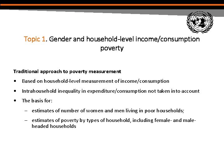 Integrating a gender perspective into poverty statistics United