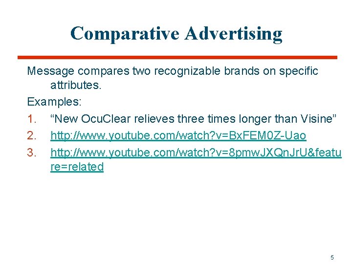 MKT 201 Buyer Behavior Chapter 8 Supplementary Examples