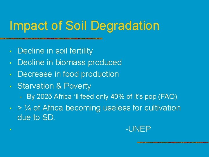 Soil Degradation and Loss of Nutrients in Soils