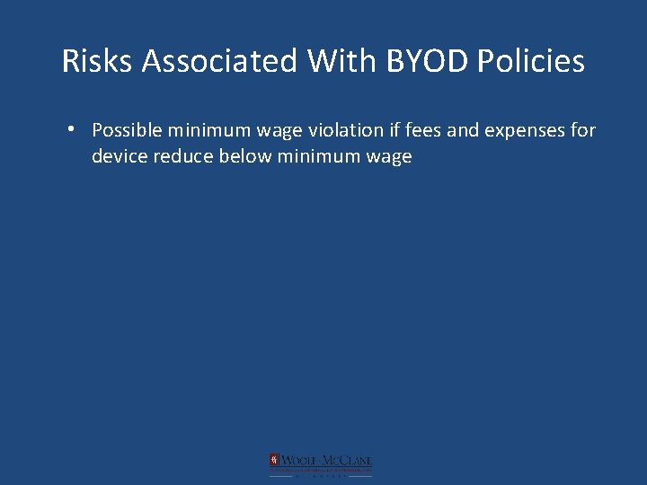 BYOD Legal risks of employee bring your own