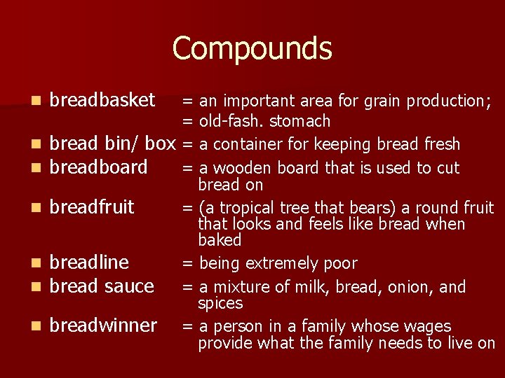 BREAD Worldwide HS Cultural lexicography Language and Food