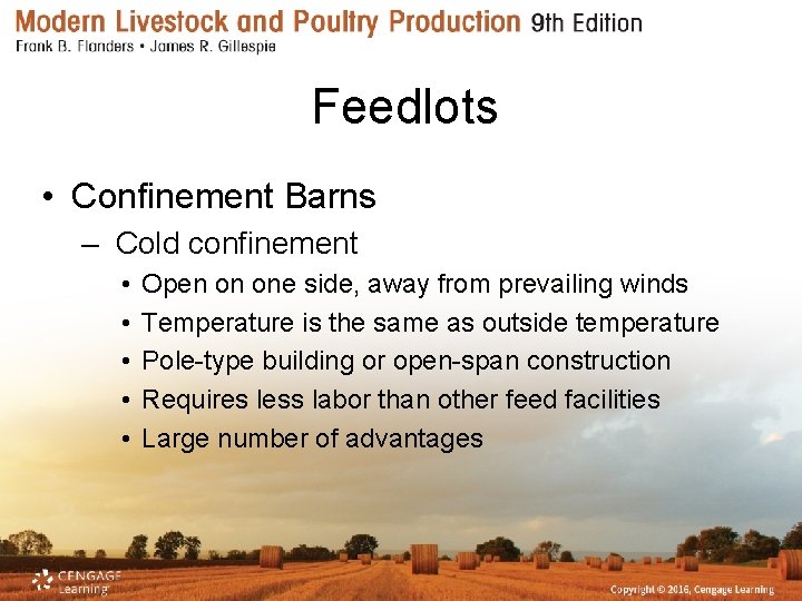 Beef Cattle Housing and Equipment Chapter 18 Objectives