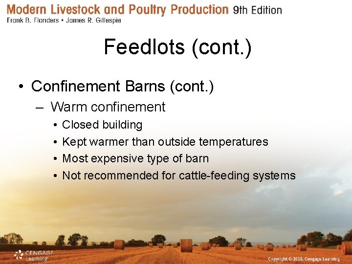 Beef Cattle Housing and Equipment Chapter 18 Objectives