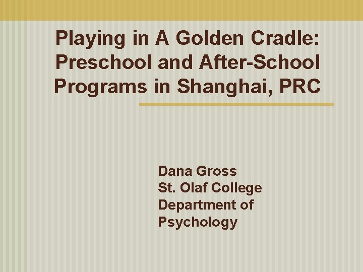 Playing in A Golden Cradle Preschool and AfterSchool