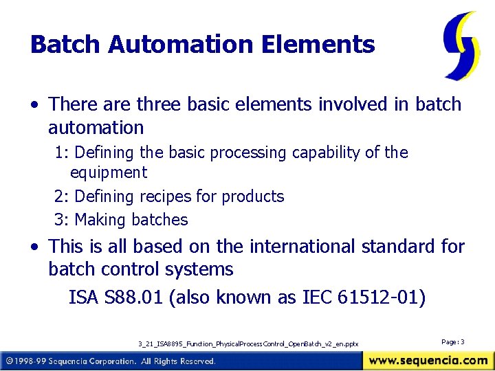 Sequencia Partner Tools 20 Minute Open Batch Review