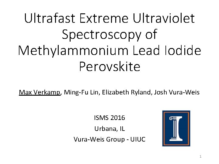 Ultrafast Extreme Ultraviolet Spectroscopy of Methylammonium Lead Iodide