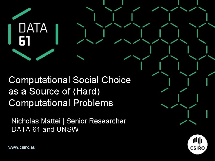 Computational Social Choice as a Source of Hard