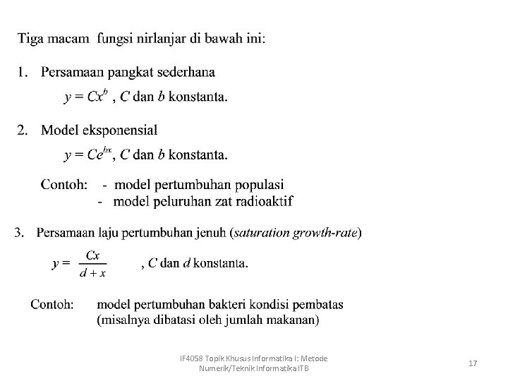 Regresi Bahan Kuliah IF 4058 Topik Khusus Informatika
