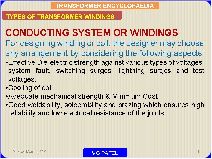 Types of Transformer Oil Windings PRESENTED BY PROF