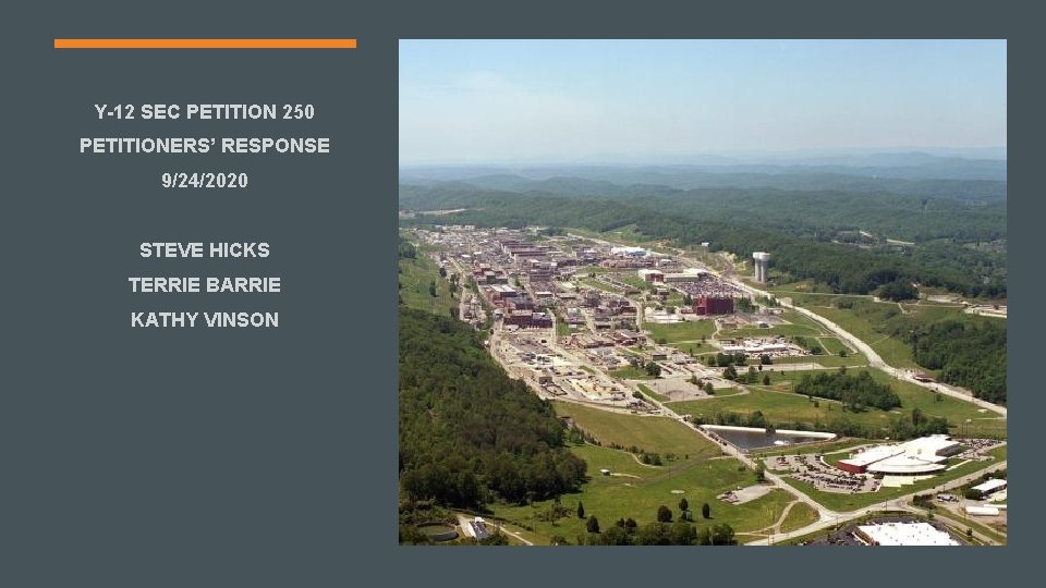 Y12 SEC PETITION 250 PETITIONERS RESPONSE 9242020 STEVE