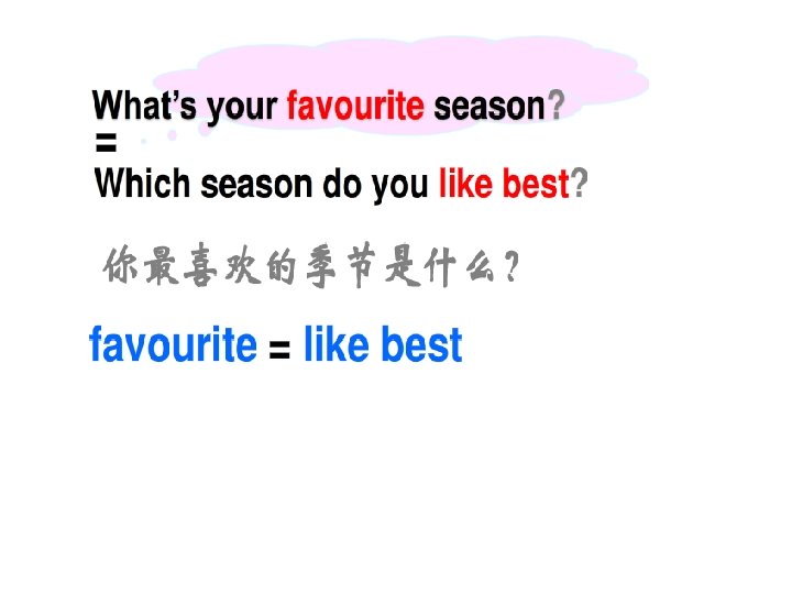 Unit 2 My Favourite Season Which season do