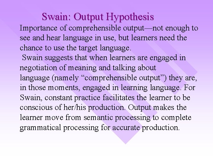 INTERACTION HYPOTHESIS M Long Introduction Based on Krashens