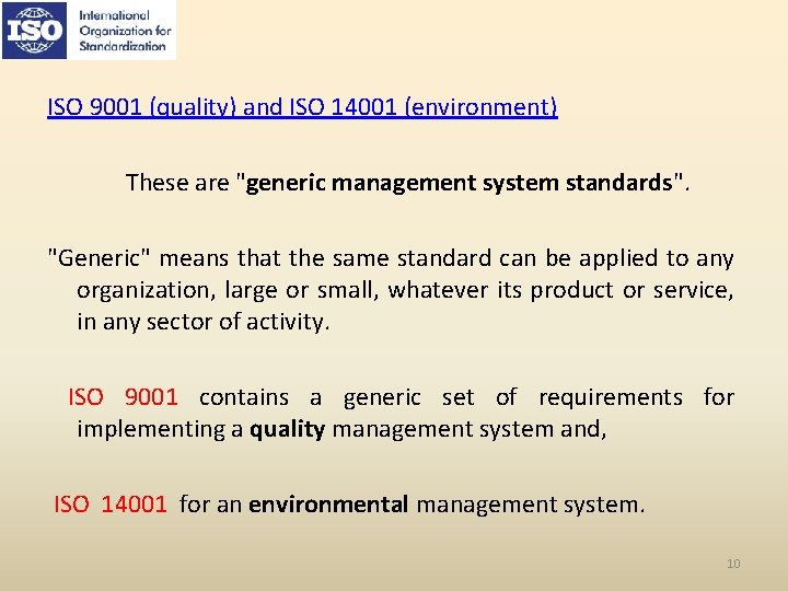 ISO Standards and Total Quality Management System By