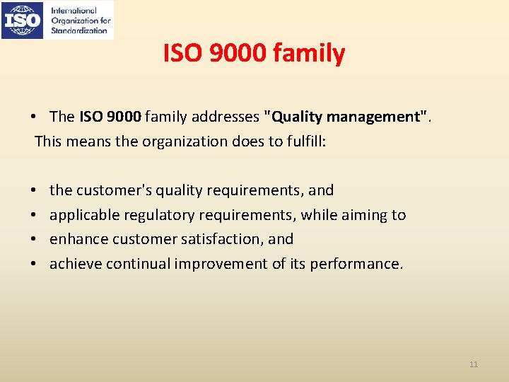 ISO Standards and Total Quality Management System By