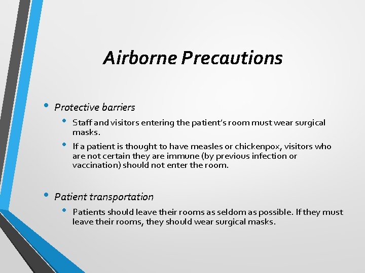 Infection Control Information for Patients and Visitors How
