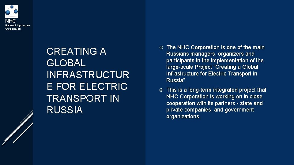 NHC National Hydrogen Corporation CREATING A GLOBAL INFRASTRUCTURE