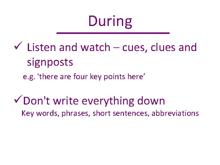 Note Taking Note Taking Objectives To identify the