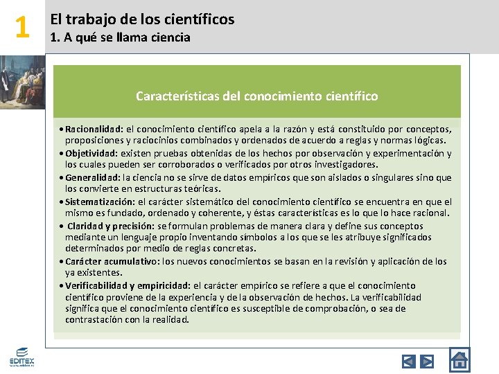 1 El trabajo de los cientficos 1 A