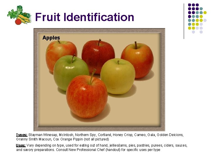 Food Prep Fruits Vegetables Salads CS 1SS Foster