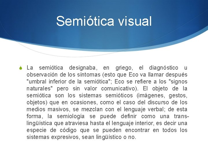 INTRODUCCIN A LA SEMITICA Base terica y de