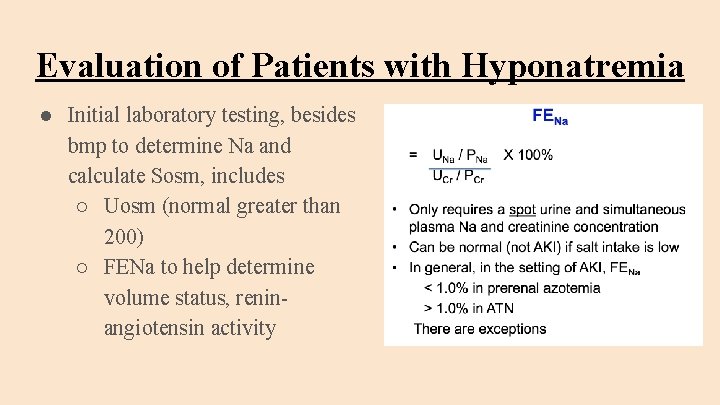 Water Homeostasis Hyponatremia James Brandes M D Carroll