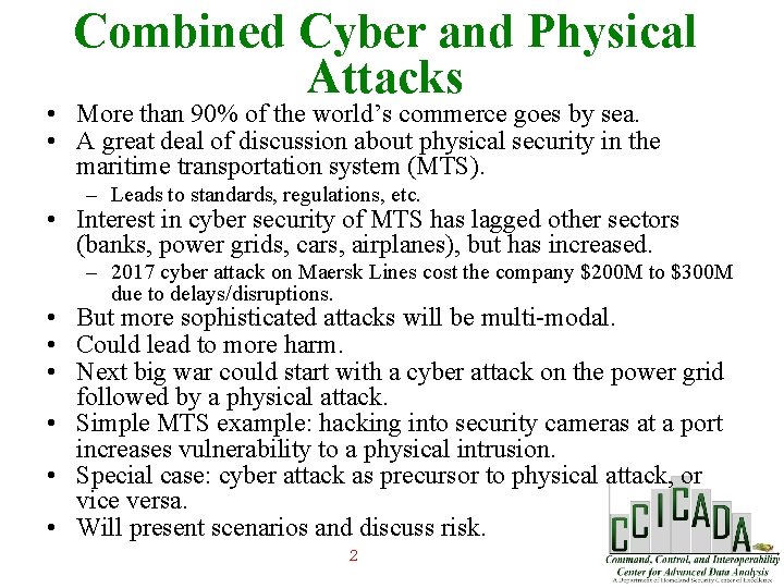 Combined Cyber and Physical Attacks on the Maritime