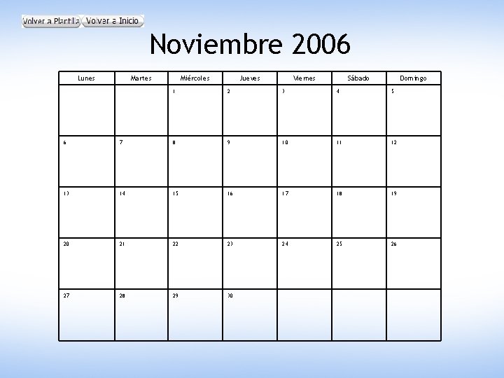 Calendario mensual de 2006 Puede imprimir esta plantilla