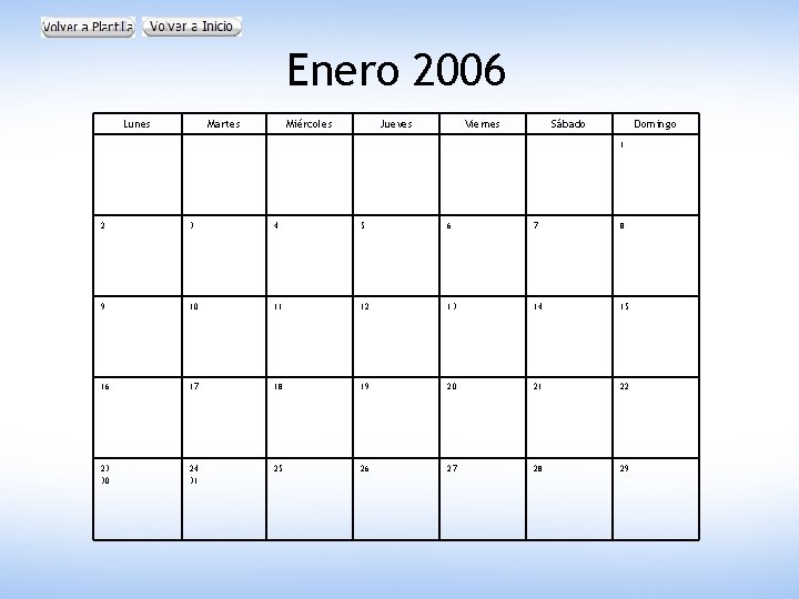 Calendario mensual de 2006 Puede imprimir esta plantilla
