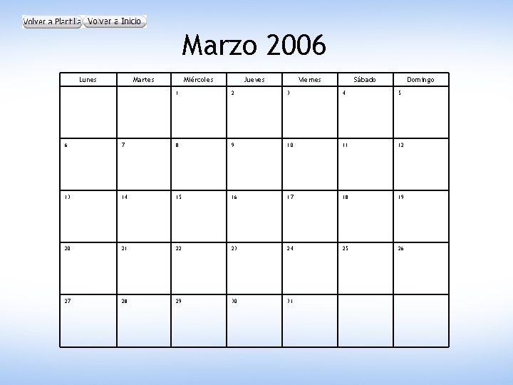 Calendario mensual de 2006 Puede imprimir esta plantilla
