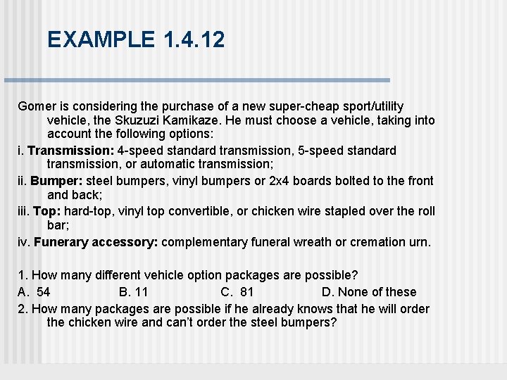 Part 1 Module 4 The Fundamental Counting Principle