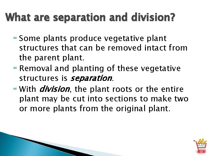 Horticulture Science Lesson 17 Propagating Plants by Division