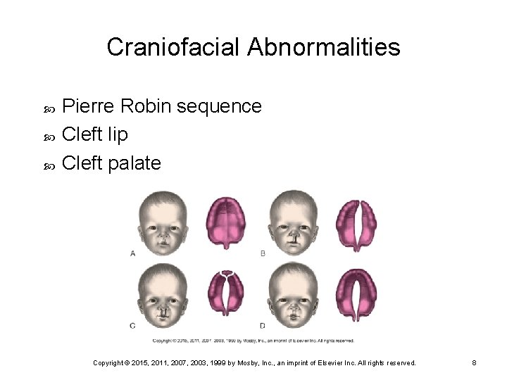 Chapter 8 Health Problems of Newborns Copyright 2015