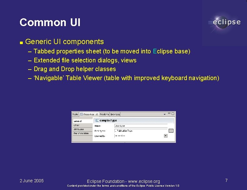 Eclipse WTP Project Common Tools Open House Craig
