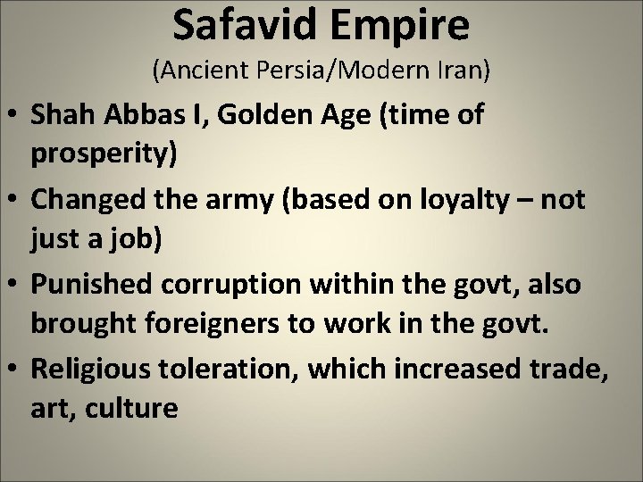 Muslim Empires Unit 2 SSWH 12 a b