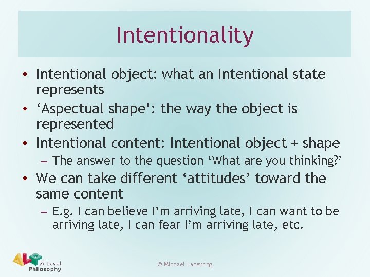 What do we mean by mind Michael Lacewing