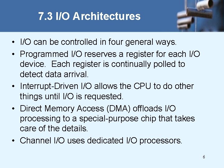 Chapter 7 InputOutput and Storage Systems Chapter 7