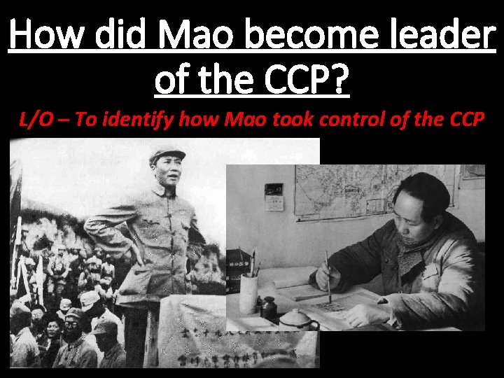 Warm Up Define CCP KMT Yanan Soviet What