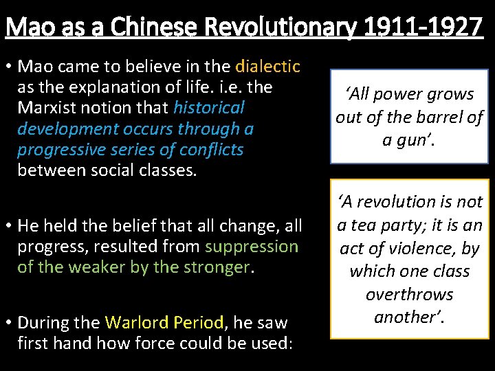 Warm Up Define CCP KMT Yanan Soviet What