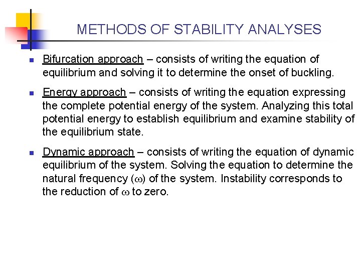 CE 579 STRUCTRAL STABILITY AND DESIGN Amit H
