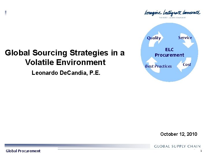 Quality Global Sourcing Strategies in a Volatile Environment
