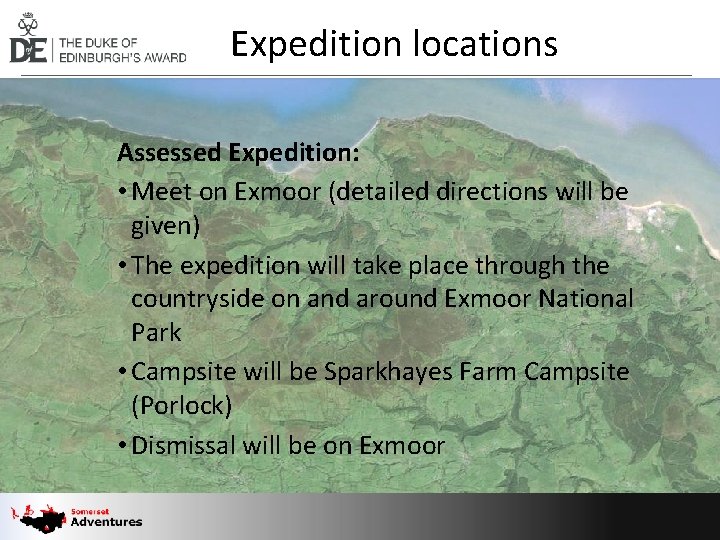 The Dof E Expedition Train in expedition skills