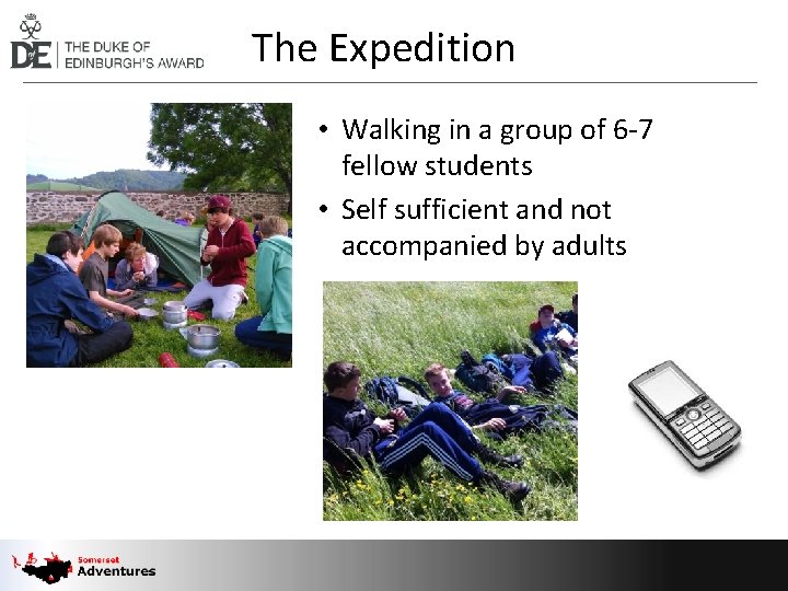 The Dof E Expedition Train in expedition skills