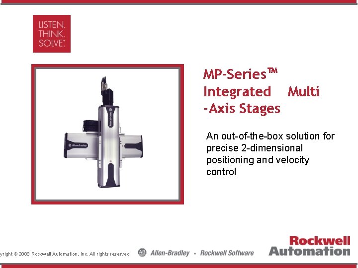 MPSeries Integrated Multi Axis Stages Insert Photo Here