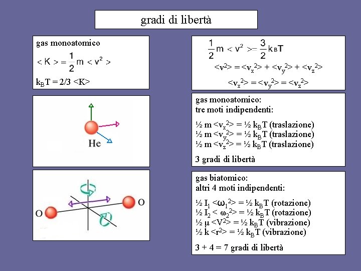 temperatura e teoria cinetica dei gas microstato e