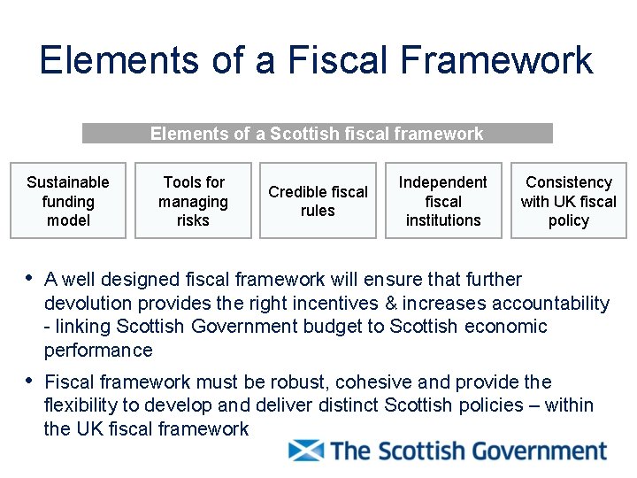 A Scottish Fiscal Framework Sean Neill Head of
