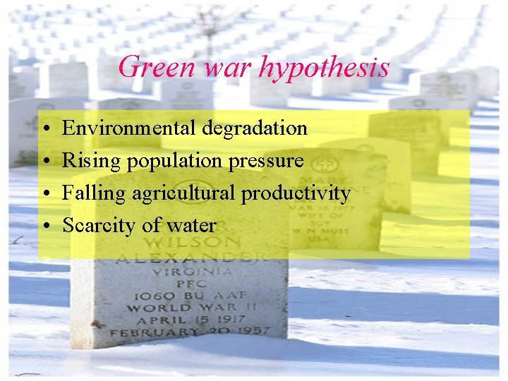 War and Medicine Root causes of violent conflict