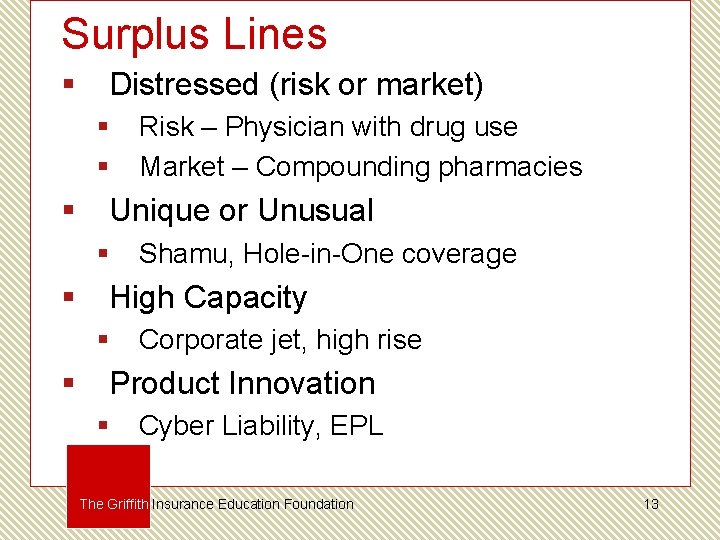 Basic Principles of Risk Management Insurance A Seminar