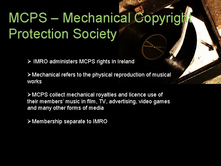 Irish Music Rights Organisation Set up for music