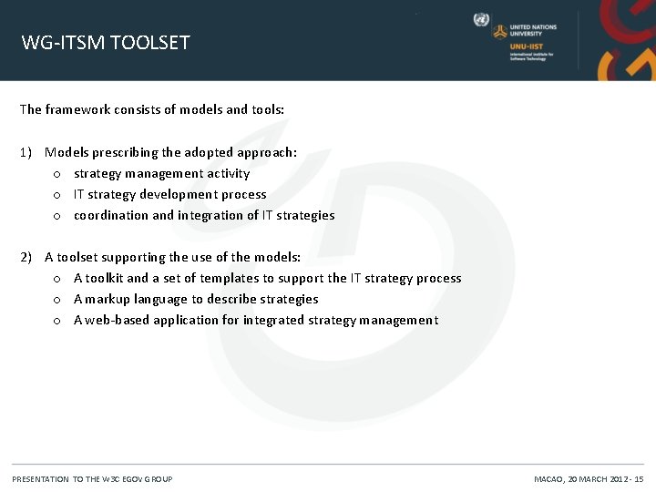 The Whole of Government Approach Models and Tools