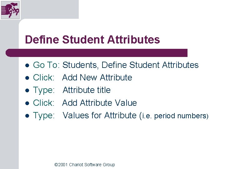 Using Micro Grade Classroom Management Software 2001 Chariot